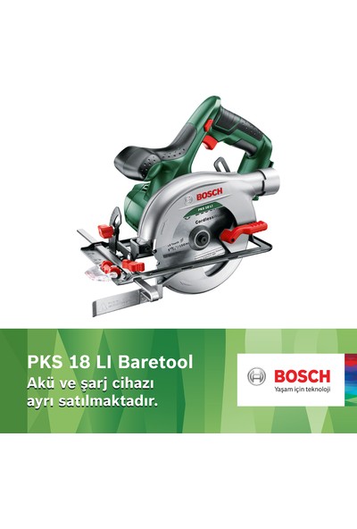 Bosch PKS 18 LI Akülü Daire Testere Baretool (Akü ve Şarj Cihazı Dahil Değil) Bosch PKS 18 LI Akülü Daire Testere Baretool (Akü ve Şarj Cihazı Dahil Değil)