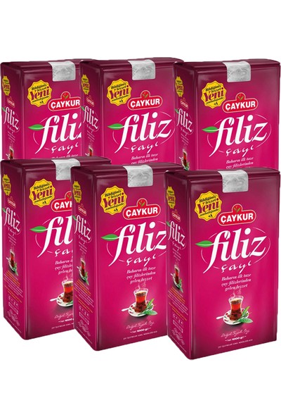 Çaykur Filiz Çay 1000 gr 6'lı Koli Çaykur Filiz Çay 1000 gr 6'lı Koli