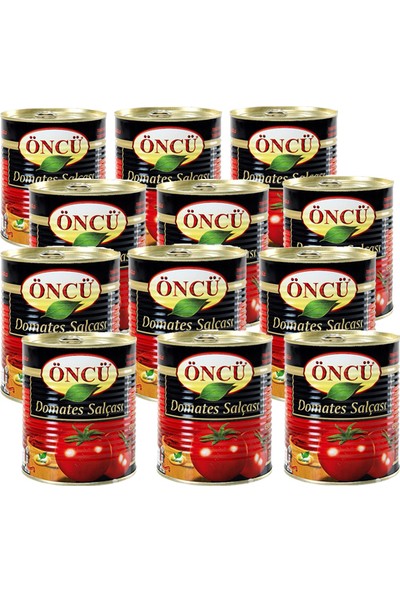 Öncü Domates Salça Teneke Kutu 830 gr 12'li Koli(Eko Paket)