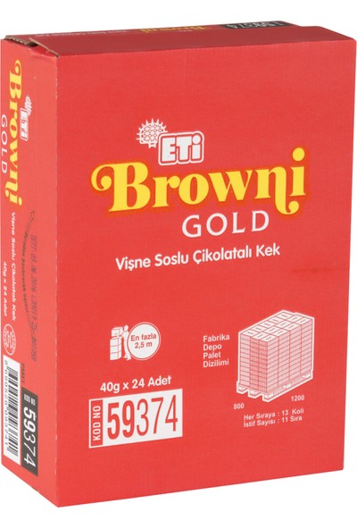 Eti Browni Gold Vişneli Kek 24 Adet Eti Browni Gold Vişneli Kek 24 Adet