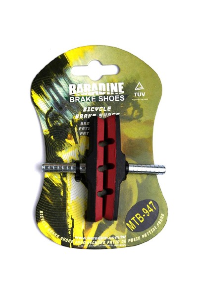 Baradine Fren Pabucu MTB-947 Kutulu Siyah-Kırmızı