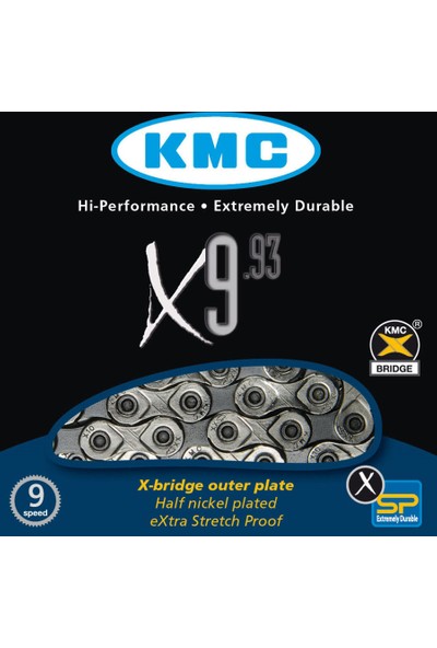 Kmc Zincir X 9.93 9 Vites Uyumlu Nikel Kaplamalı Krom Kmc Zincir X 9.93 9 Vites Uyumlu Nikel Kaplamalı Krom