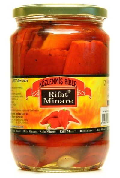 Rifat Minare Közlenmiş Biber 400 Gr Rifat Minare Közlenmiş Biber 400 Gr