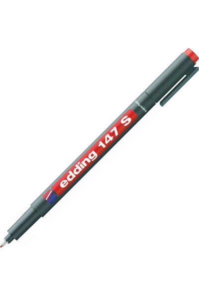 Edding 147 S Çok Amaçlı Asetat Kalemi Kırmızı 3'lü Paket