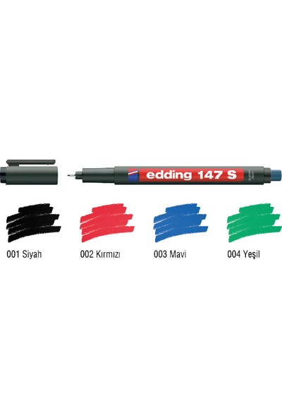 Edding Permanent Kalem E-147 S Silgili Mavi Edding Permanent Kalem E-147 S Silgili Mavi