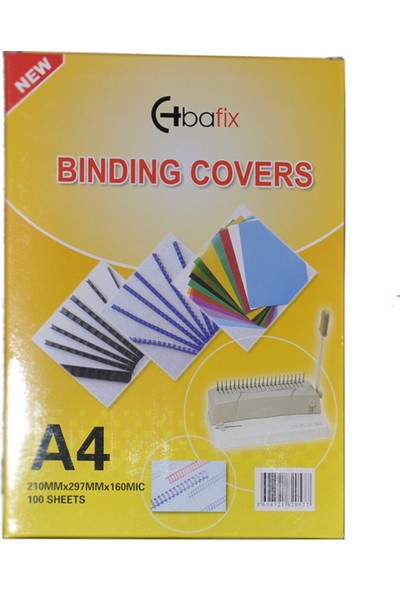 Bafix Cilt Kapağı A-4 160Mic Şeffaf Pvc