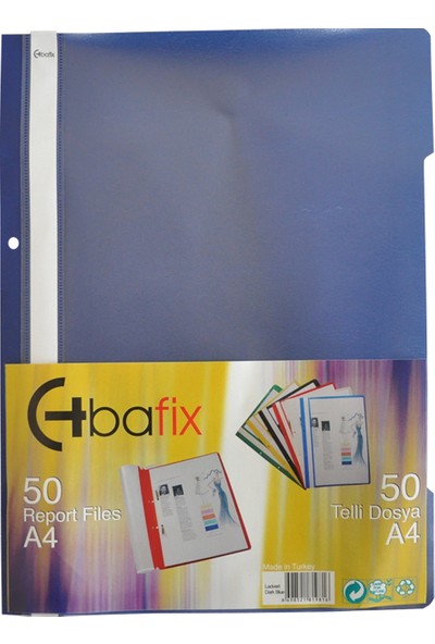 Bafix Telli Dosya Pls A-4 Lacivert
