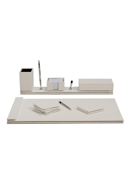 Beyaz - Taç Krom Sümen Takımı - Beyaz