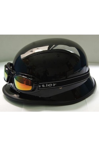 Mts Nazi Kaskı Parlak Siyah Mts Nazi Kaskı Parlak Siyah