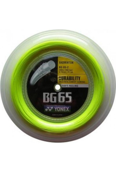 Yonex Bg 65-2 Badminton Kordajı Sarı (200M)