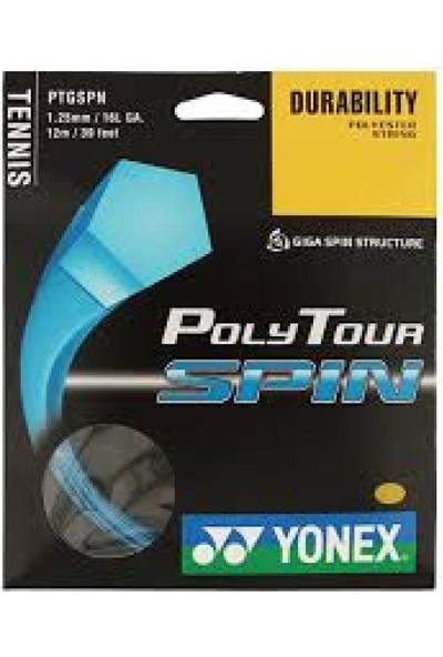 Yonex Polytour Spin 125 12M Tenis Kordajı Mavi