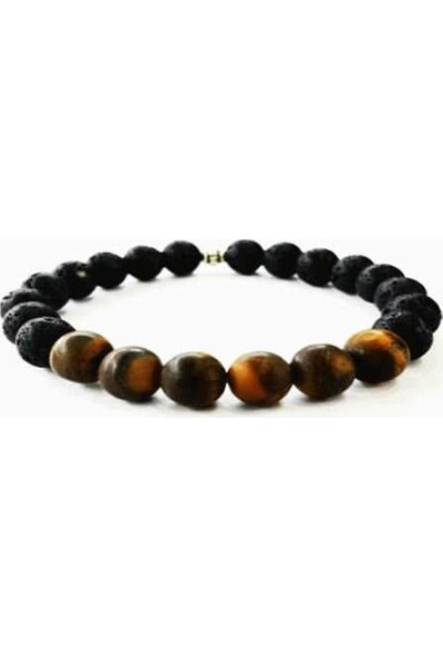 Rd Ekoavm Kaplan Gözü Ve Lav Taşı Doğal Taş Bileklik