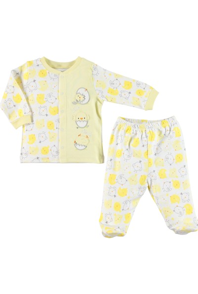 Kujju Penye Pijama Takımı 3 - 6 Ay Sarı