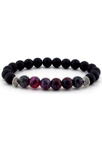 RD Ekoavm Rubizonit Ve Mat Oniks Taşlı Bileklik