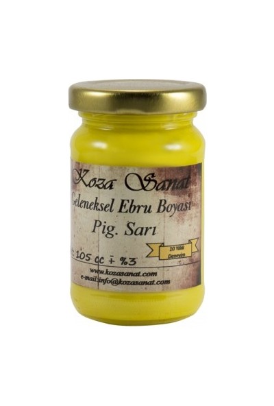 Koza Sanat Geleneksel Ebru Boyası 105Cc - Sarı Koza Sanat Geleneksel Ebru Boyası 105Cc - Sarı