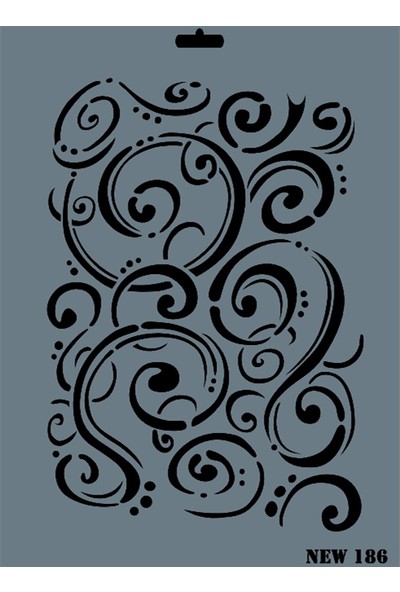 Rich Yeni Seri Xl Stencil 35X25Cm N-186 Rich Yeni Seri Xl Stencil 35X25Cm N-186