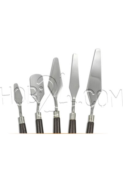 Hobi24 Metal Spatül Seti 5'Li