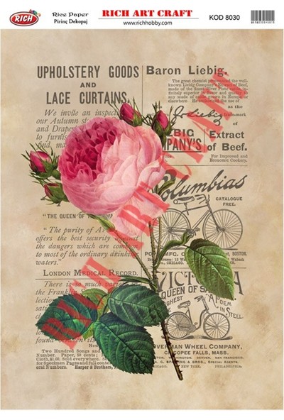 Rich Pirinç Dekupaj Kağıdı A3 N:8030 Rich Pirinç Dekupaj Kağıdı A3 N:8030