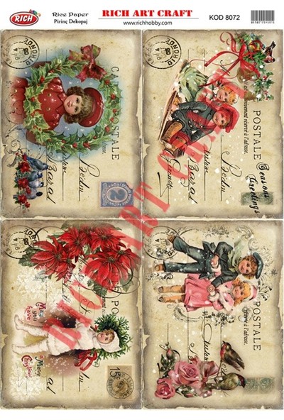 Rich Pirinç Dekupaj Kağıdı A3 N:8072