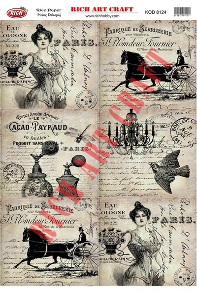 Rich Pirinç Dekupaj Kağıdı A3 N:8124