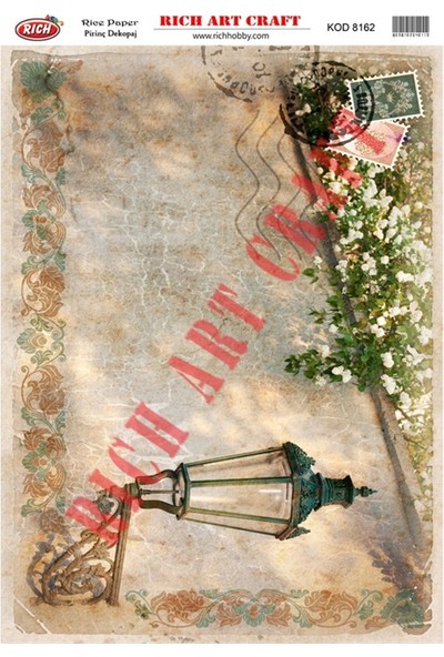 Rich Pirinç Dekupaj Kağıdı A3 N:8162