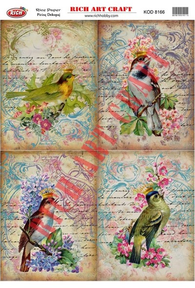 Rich Pirinç Dekupaj Kağıdı A3 N:8166
