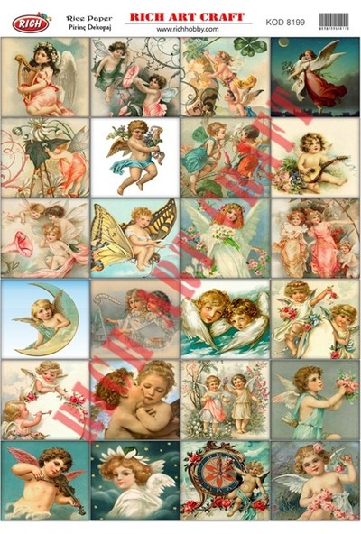 Rich Pirinç Dekupaj Kağıdı A3 N:8199