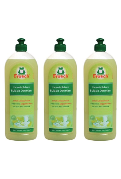 Frosch Bulaşık Balsamı Limonlu 750 ml x 3 Adet Frosch Bulaşık Balsamı Limonlu 750 ml x 3 Adet
