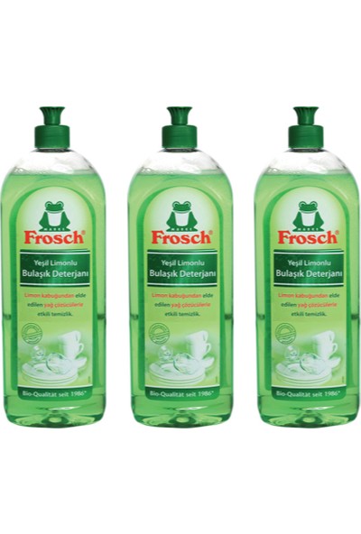 Frosch Bulaşık Deterjanı Limonlu 750 ml 3 Adet Frosch Bulaşık Deterjanı Limonlu 750 ml 3 Adet