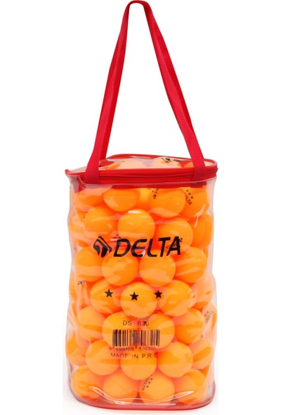 Delta Turuncu 100lü 3 Yıldız Pinpon Topu  ( Çantalı )