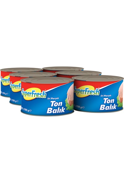 SuperFresh Ton Balığı Ayçiçek Yağlı 1705 gr x 6 Adet SuperFresh Ton Balığı Ayçiçek Yağlı 1705 gr x 6 Adet