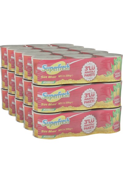SuperFresh Mısır 220 gr x 45 Adet SuperFresh Mısır 220 gr x 45 Adet