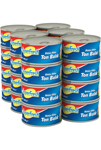SuperFresh Ton Balığı Ayçiçek Yağlı 160 gr x 24 Adet SuperFresh Ton Balığı Ayçiçek Yağlı 160 gr x 24 Adet