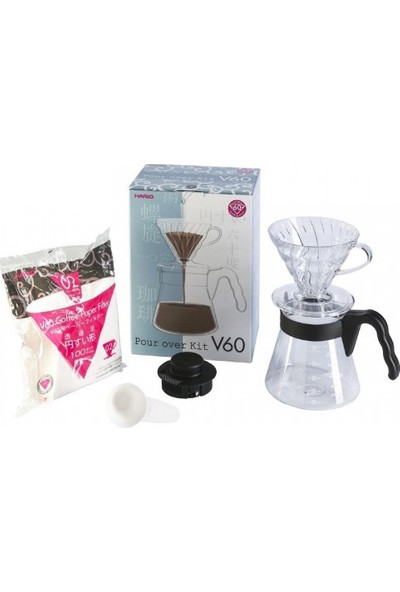 Hario V60 02 Kahve Demleme Kiti - Şeffaf