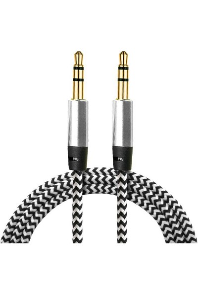 Diwu AUX Stereo 3.5mm Data Ses Örgü Kablo Beyaz Diwu AUX Stereo 3.5mm Data Ses Örgü Kablo Beyaz