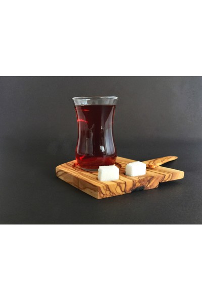Egedeneve Zeytin Ağacı Şeker Bölmeli Bardak Altlığı Egedeneve Zeytin Ağacı Şeker Bölmeli Bardak Altlığı