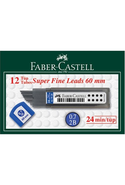 Faber-Castell Min Super Fıne 2B 0.7 12 Adet Faber-Castell Min Super Fıne 2B 0.7 12 Adet