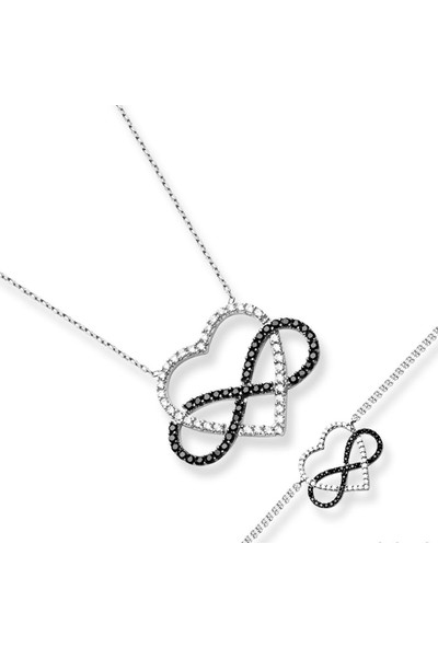Aez Silver Kalp Ve Sonsuzluk Gümüş Set Aez Silver Kalp Ve Sonsuzluk Gümüş Set