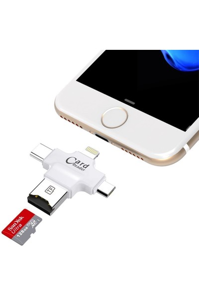 Microcase Apple iPhone Microusb Type C Tf Kart Okuyucu Reader Microcase Apple iPhone Microusb Type C Tf Kart Okuyucu Reader