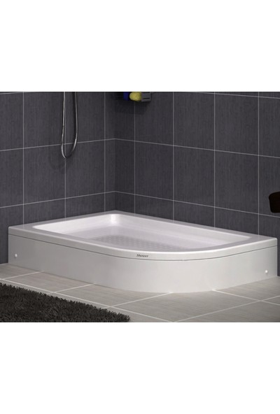 Shower Oval Asimetrik Duş Teknesi (Panelli) 70*100