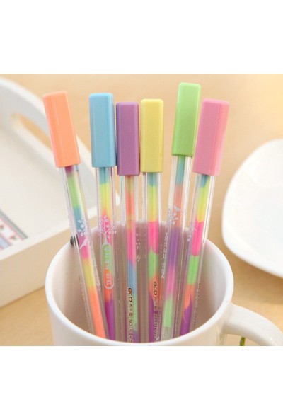 Reverie Çok Renkli Jel Kalem Özel Tasarım 6 Adet