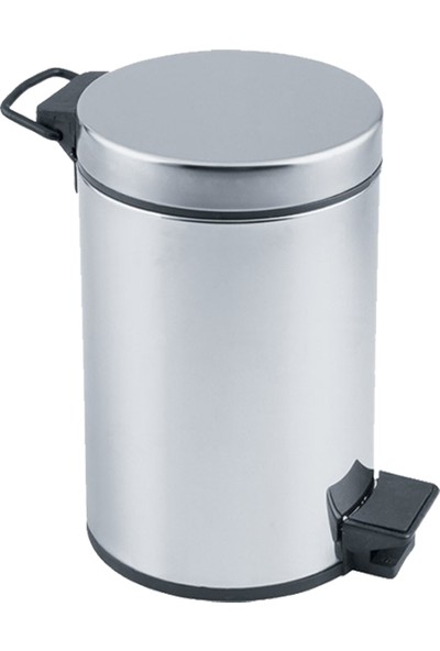 12 Lt Pedallı Çöp Kovası / Krom 430 Paslanmaz