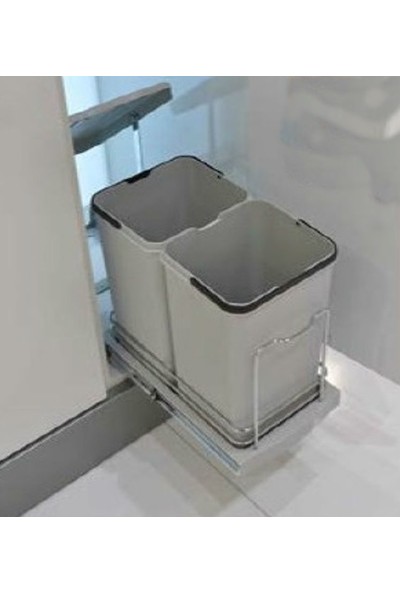 Starax Bağımsız Teleskopik Raylı Çöp Kovası 24 lt. S-2392