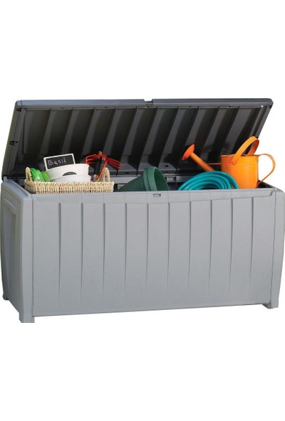 Decotex Keter Novel Bahçe Depolama Sandığı 340 L Plastik Sandık Siyah Gri Decotex Keter Novel Bahçe Depolama Sandığı 340 L Plastik Sandık Siyah Gri