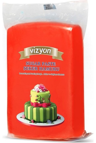Vizyon Kırmızı Şeker Hamuru 1 kg