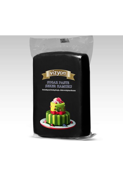Vizyon Siyah Şeker Hamuru 1 kg