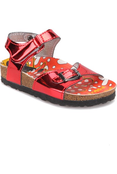 Mickey Mouse 90586T Kırmızı Kız Çocuk Sandalet