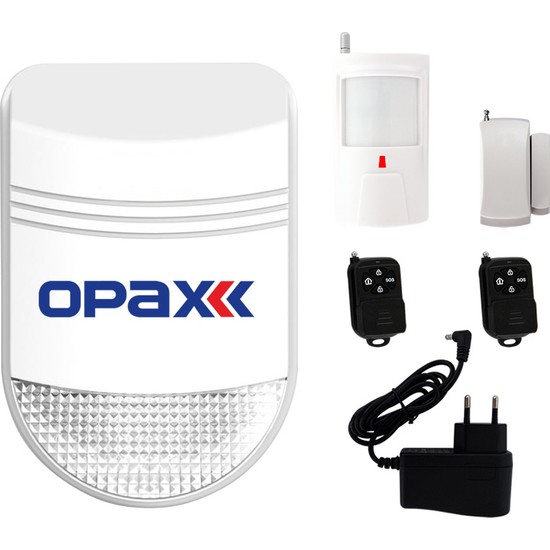 Opax Bgr-06 Siren Alarm Sistemi Siren+Pır+Manyetik Kontak+2 Fiyatı