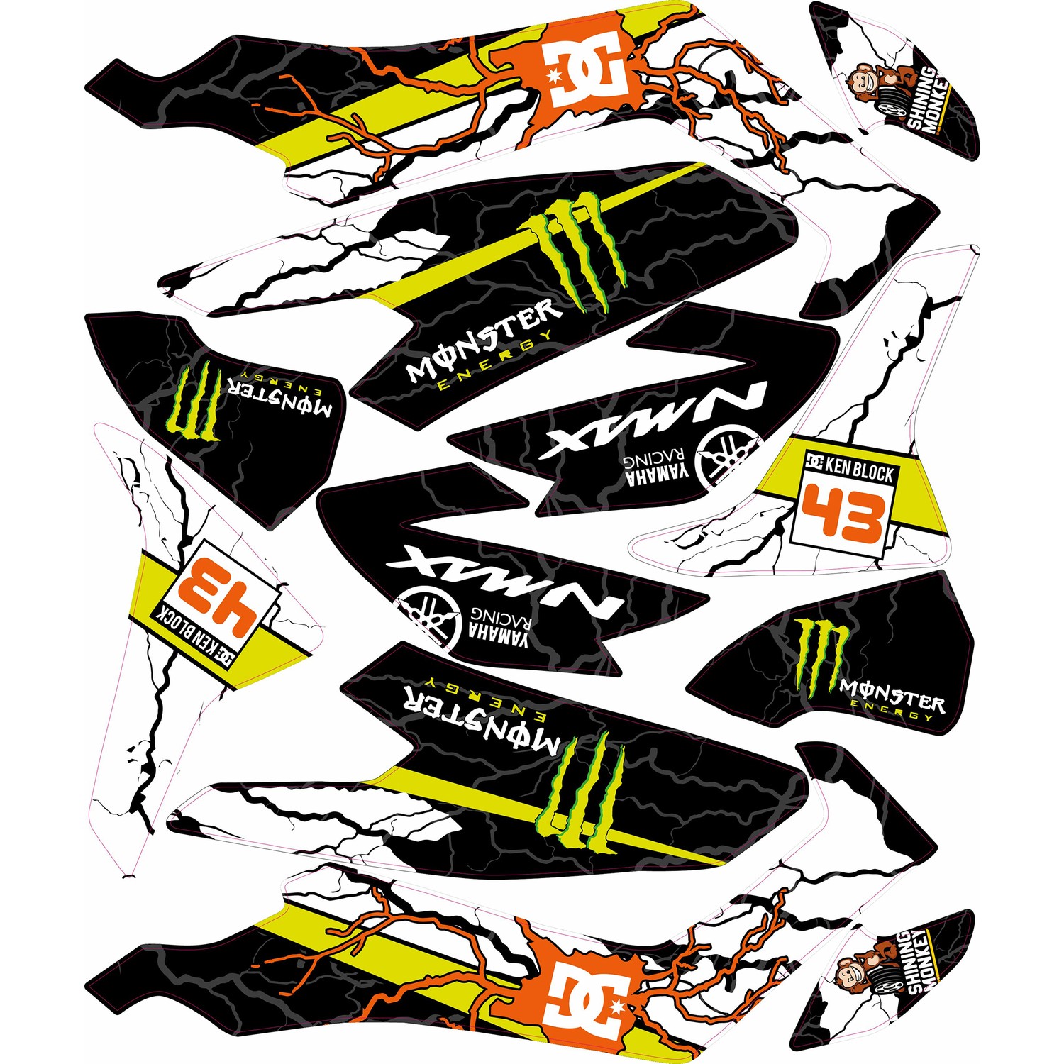 Yamaha Nmax 155 Sticker Seti Mnstr Dc Fiyatı - Taksit Seçenekleri