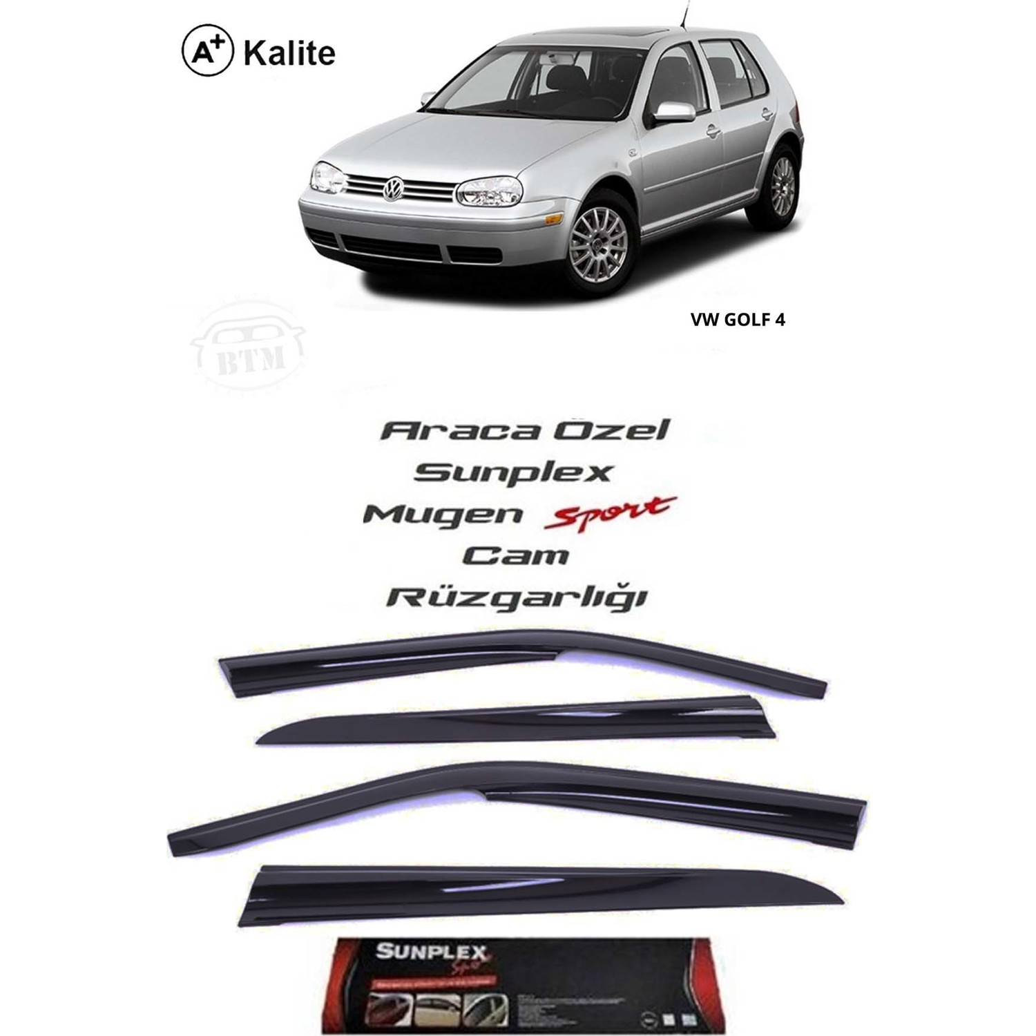 Sunplex Vw Golf 4 Cam Rüzgarlığı Sunplex Marka Mugen 4'lü Fiyatı